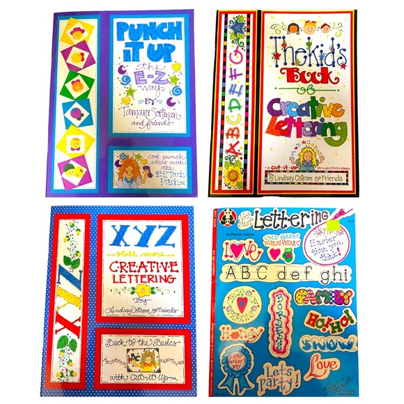Other | 3 Lettering Books And 1 Punch It Up Book | Poshmark